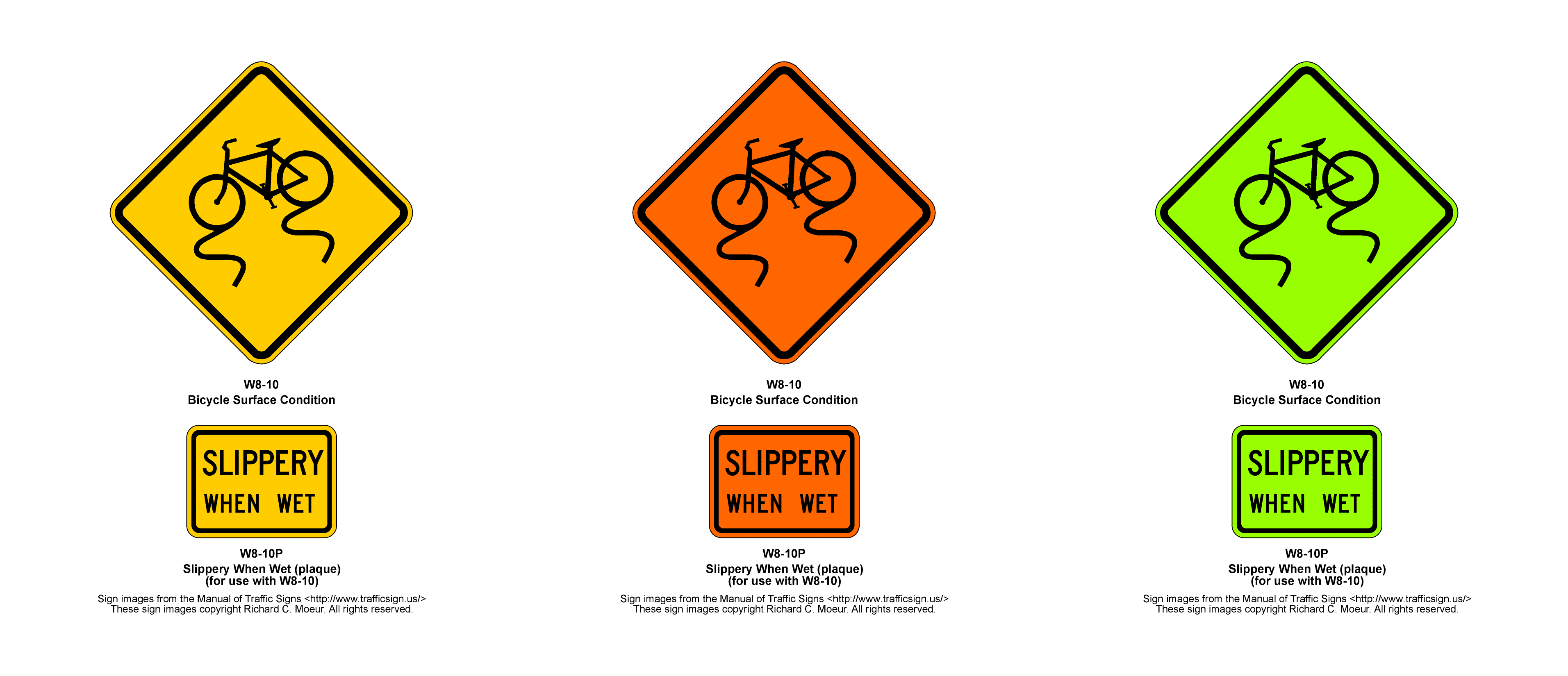 Manual of Traffic Signs - W8 Series Signs