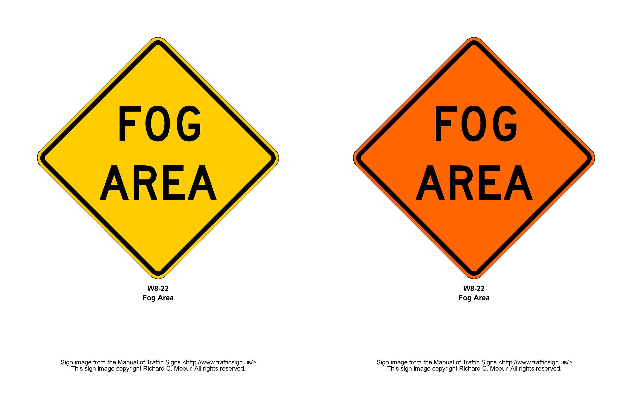 Manual of Traffic Signs - W8 Series Signs